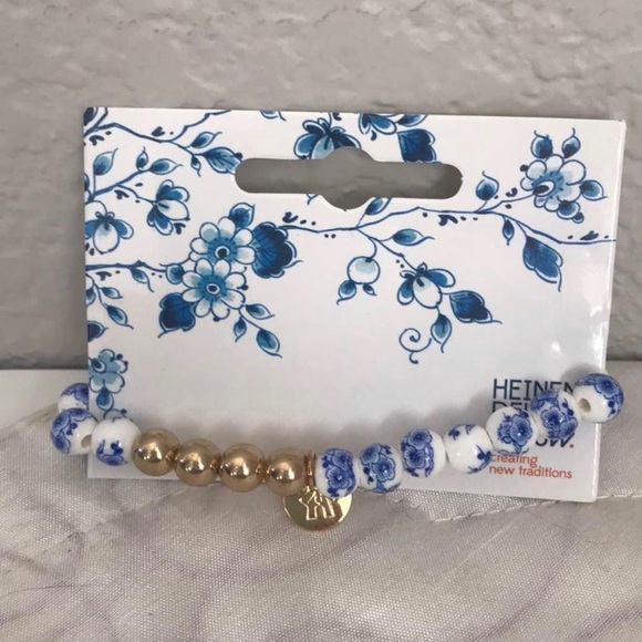 Heinen Delft Blue | Jewelry | Delft Blue Floral Bracelet | Poshmark